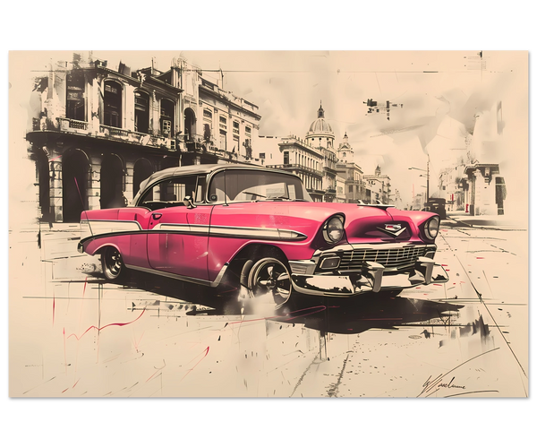 Cuban Chrome – Havana Classic Car Wall Art Poster | Retro Home Decor